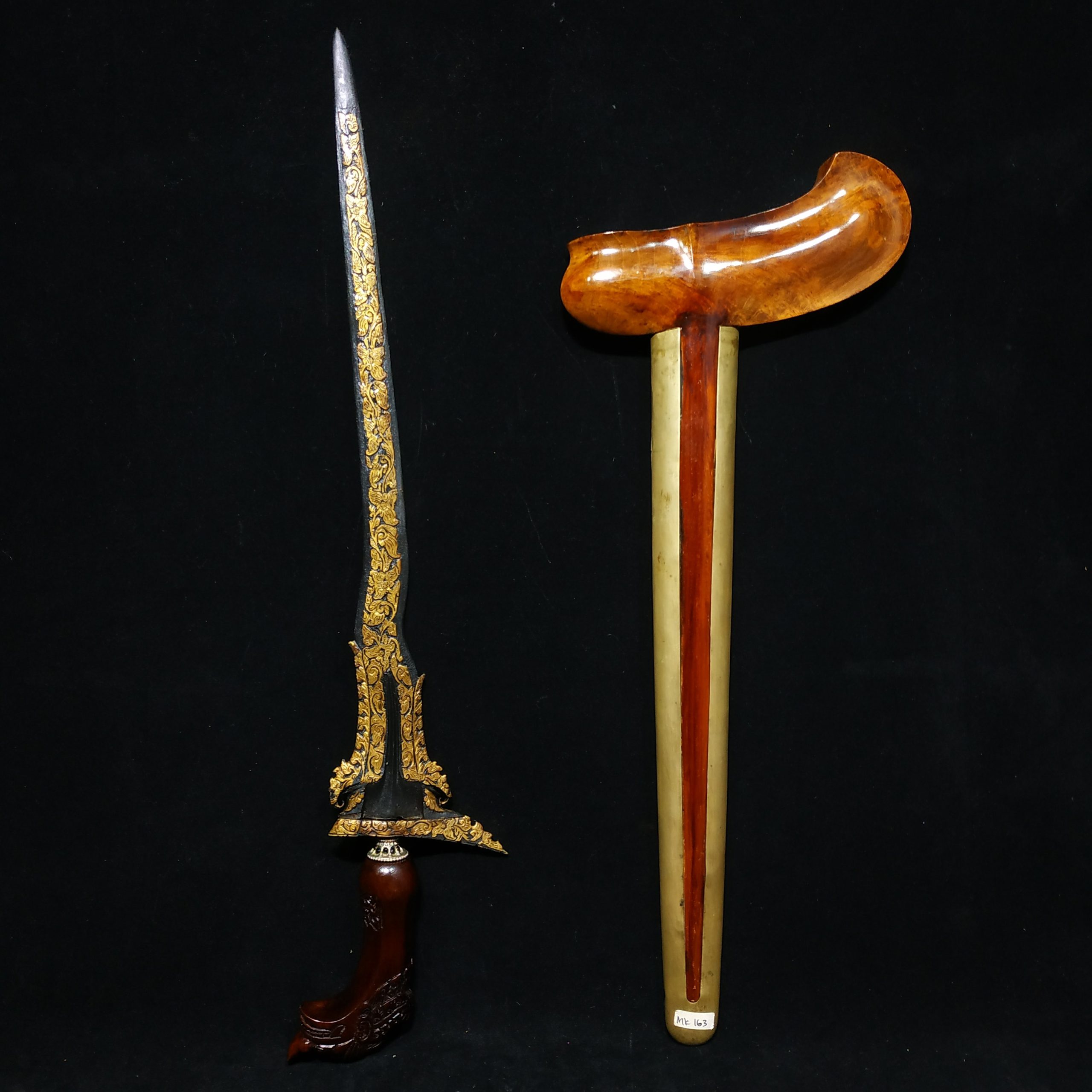 Keris Karno Tinanding Pudhak Sategal Luk 3 Kinatah Kamarogan