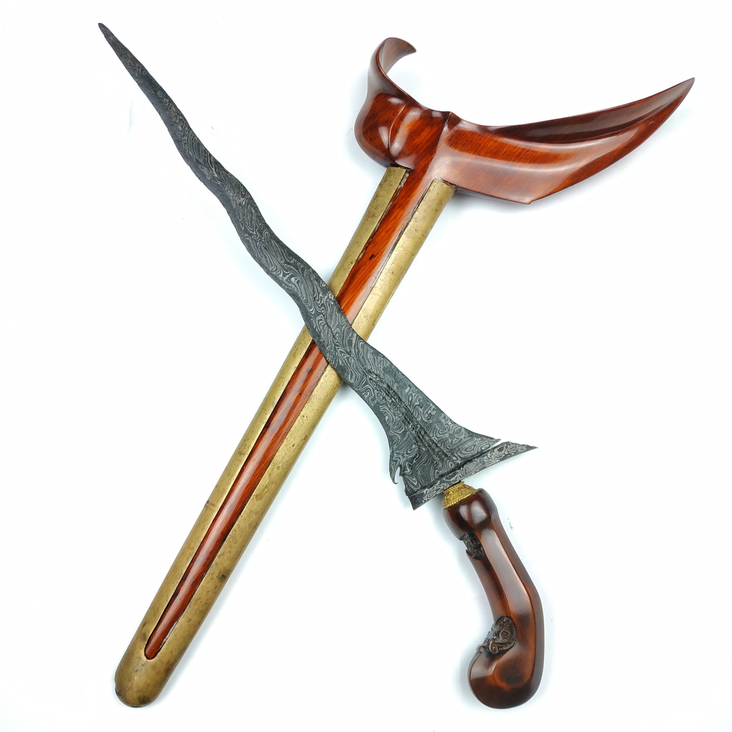 Keris Balebang Luk 7 Pamor Lar Gangsir Sepuh - Pusaka Keris