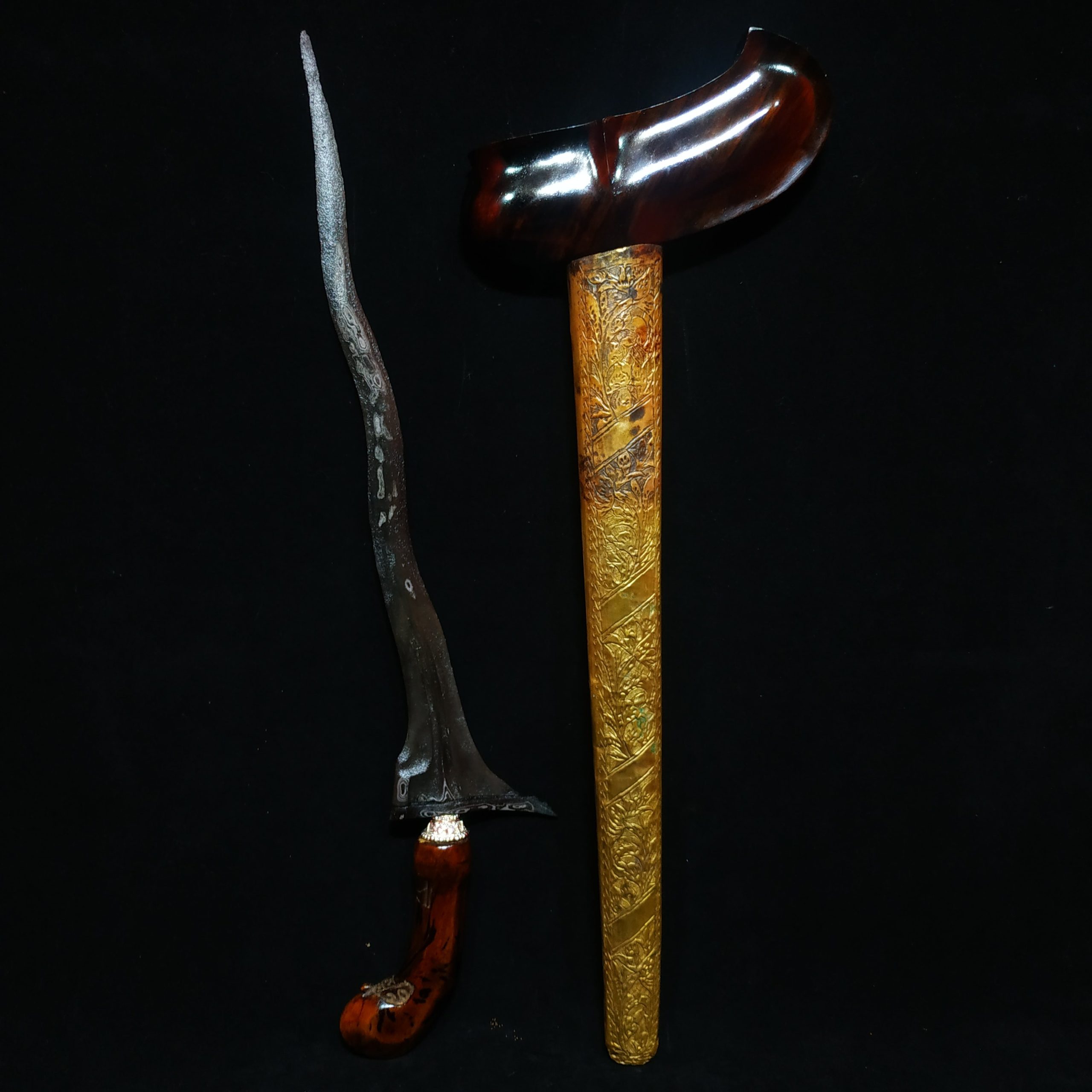 Keris Dholog Luk 5 Majapahit Pamor Udan Mas Tiban - Pusaka Keris