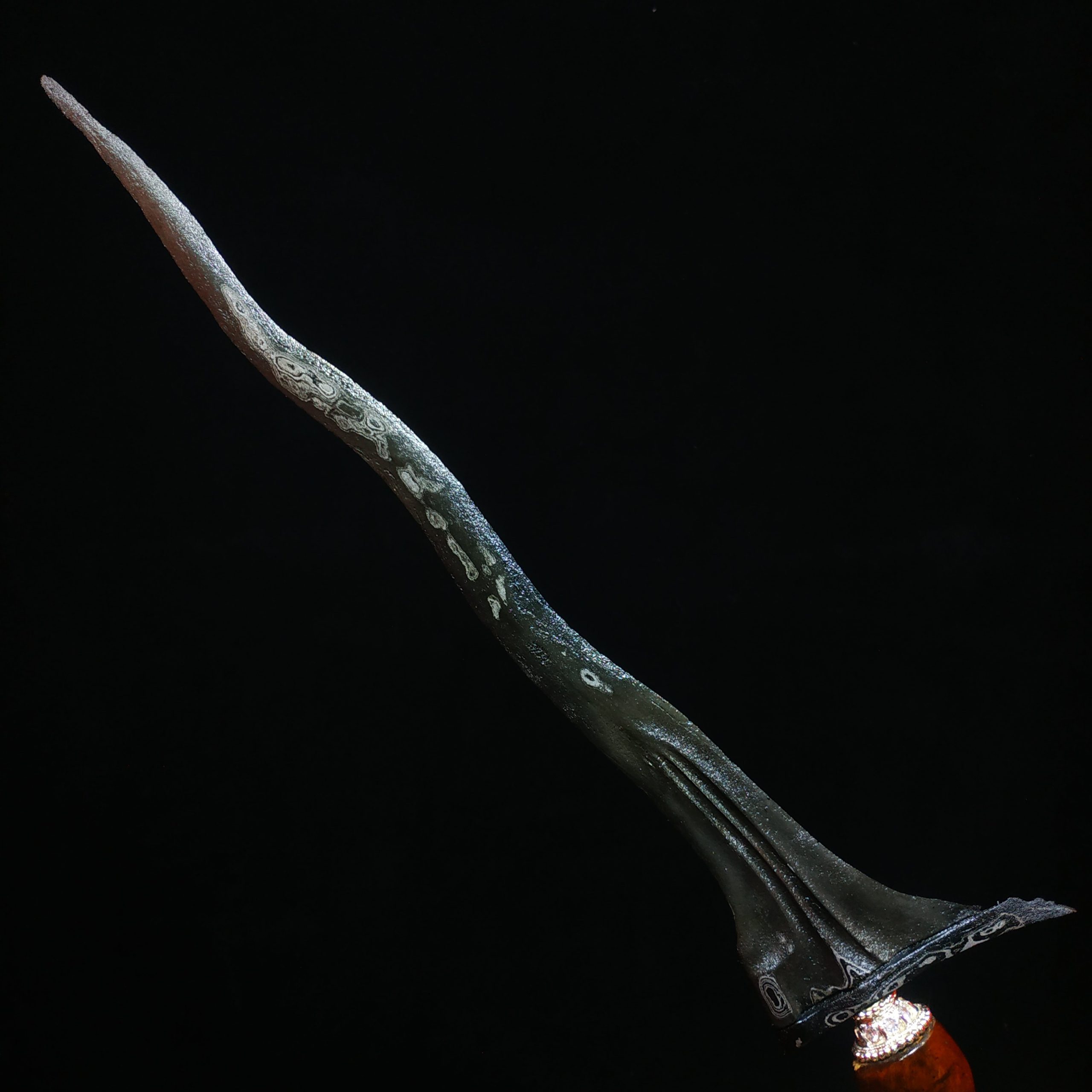 Keris Dholog Luk 5 Majapahit Pamor Udan Mas Tiban - Pusaka Keris