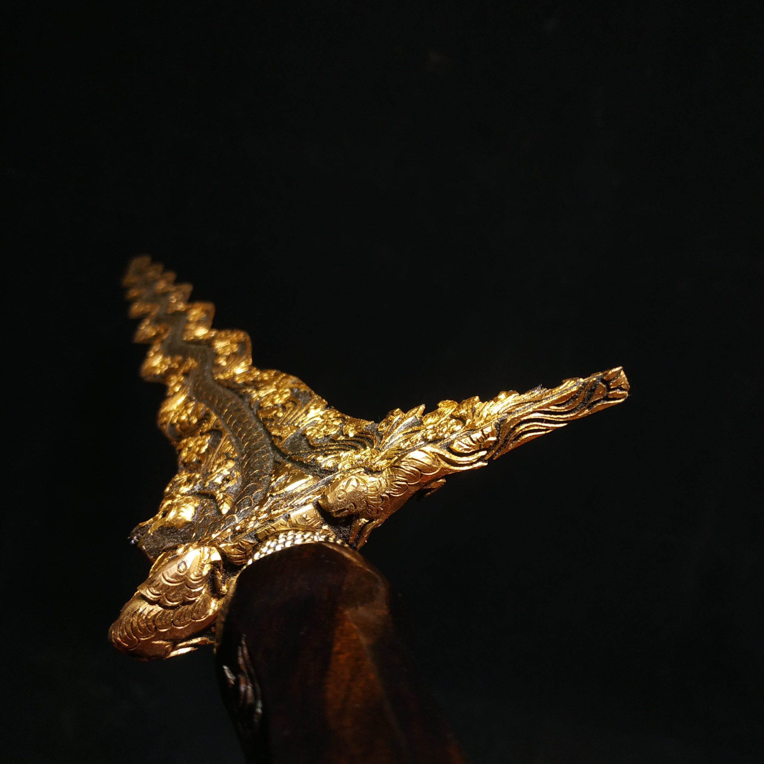 Keris Nogo Sosro Luk 13 Corok Full Kinatah Kamarogan - Pusaka Keris