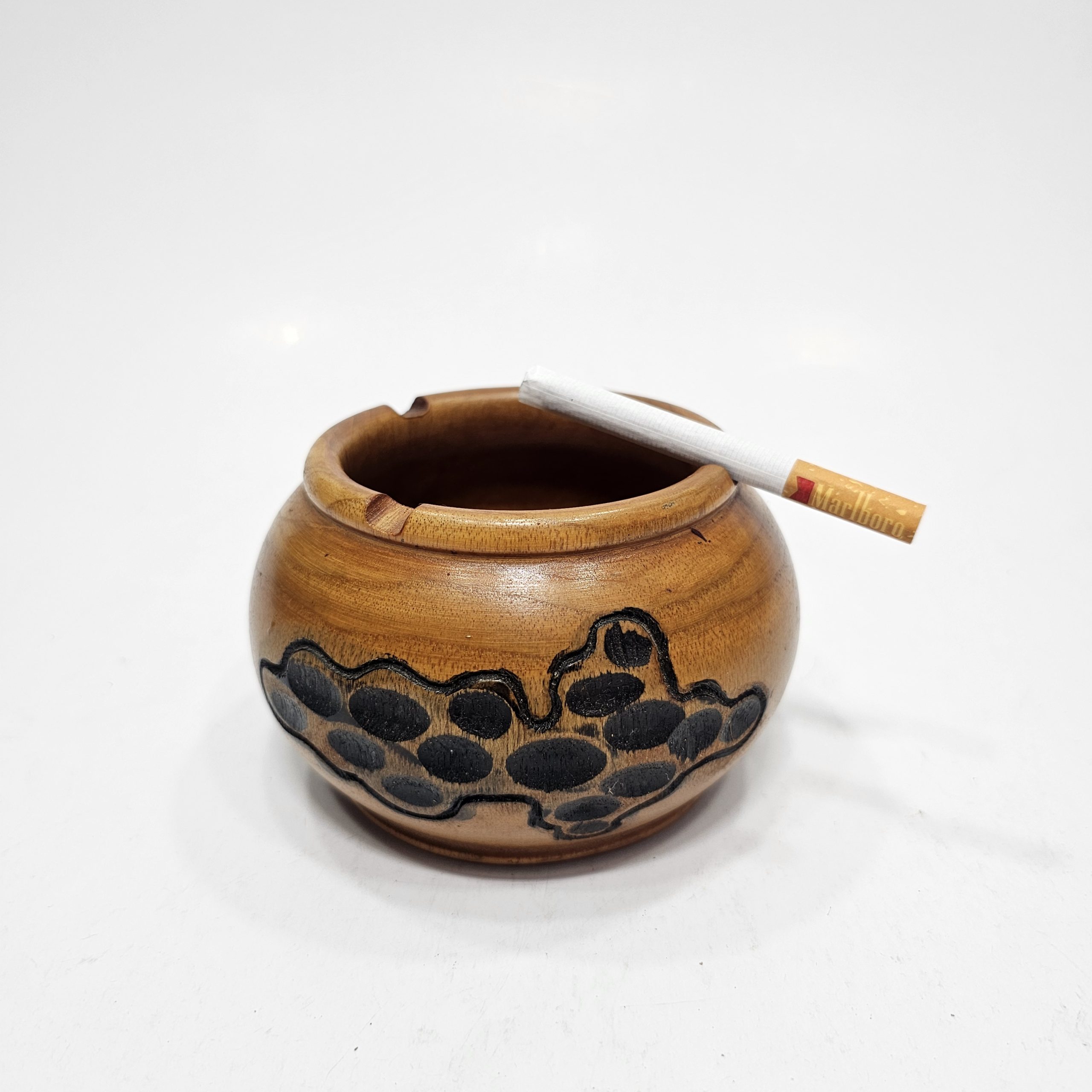 Asbak Rokok Model Gentong Kayu Jati - Pusaka Keris