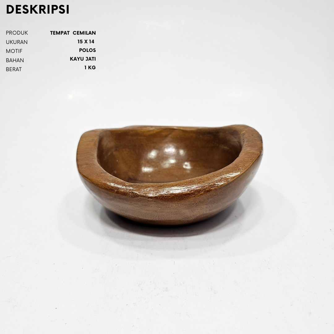 Tempat Cemilan Motif Batok Kayu Jati - Pusaka Keris