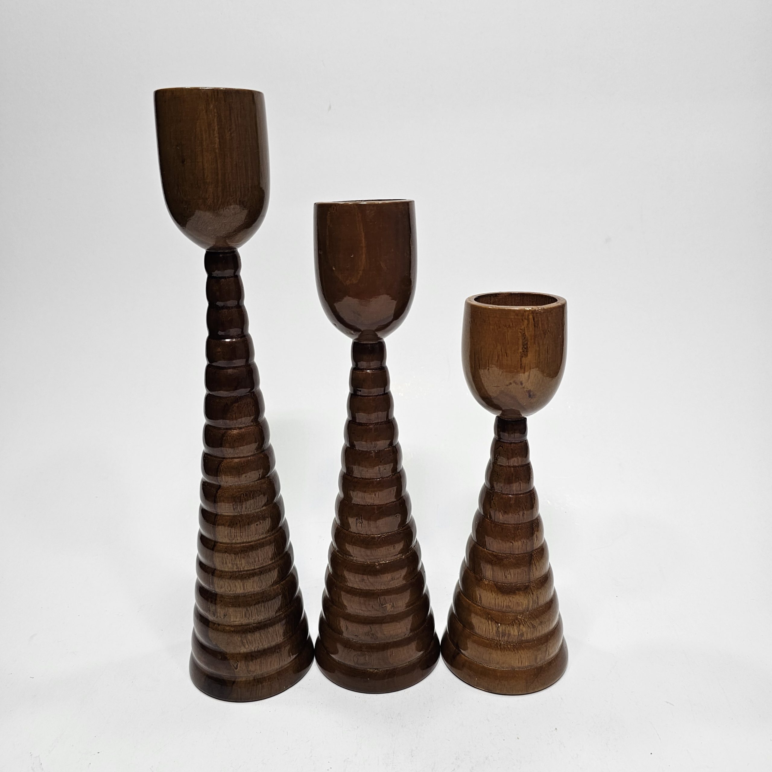 Tempat Lilin 1 Set Ulir Kayu Jati - Pusaka Keris