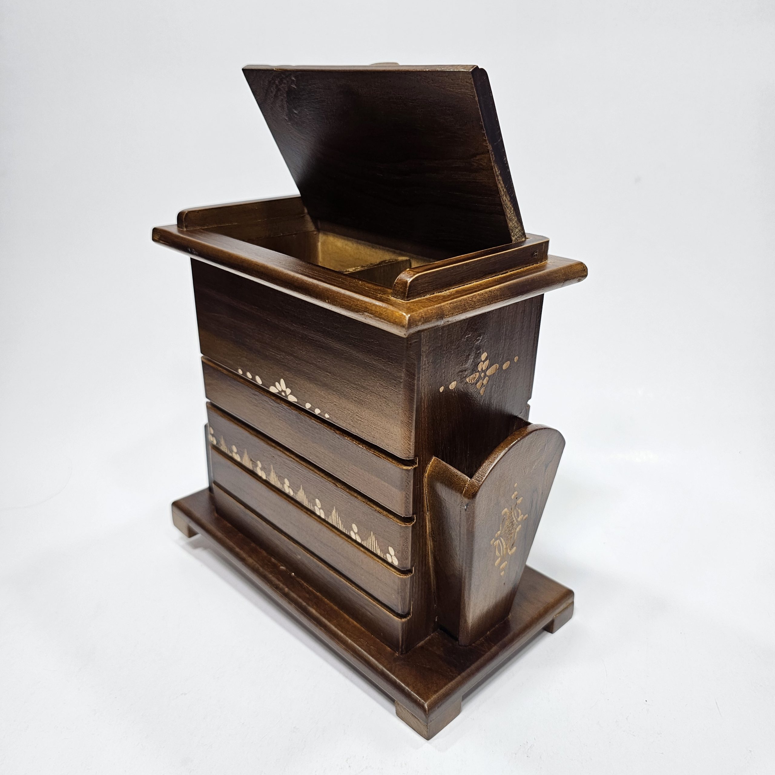 Tempat Sendok Garpu Kayu Jati - Pusaka Keris