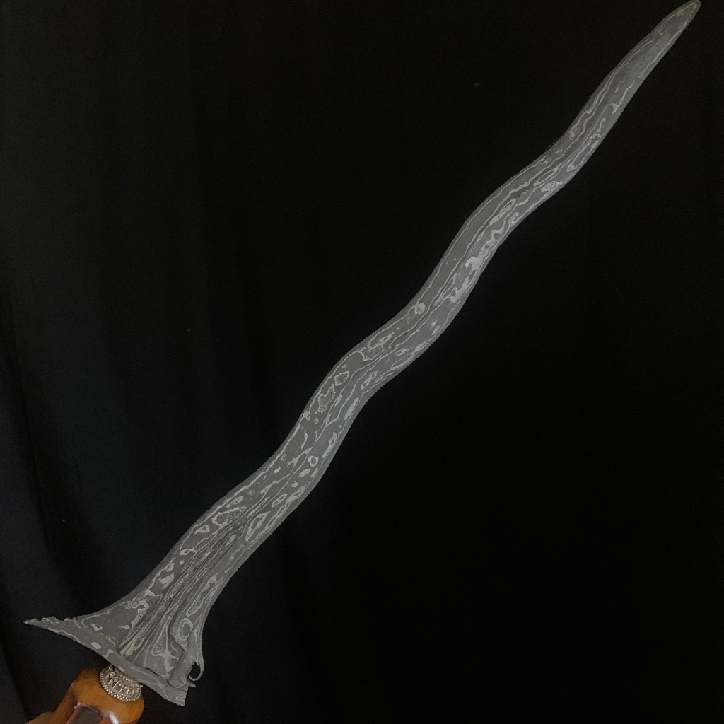 Keris Balebang Pamor Kulit Semangka Tangguh Bali Sepuh - Pusaka Keris